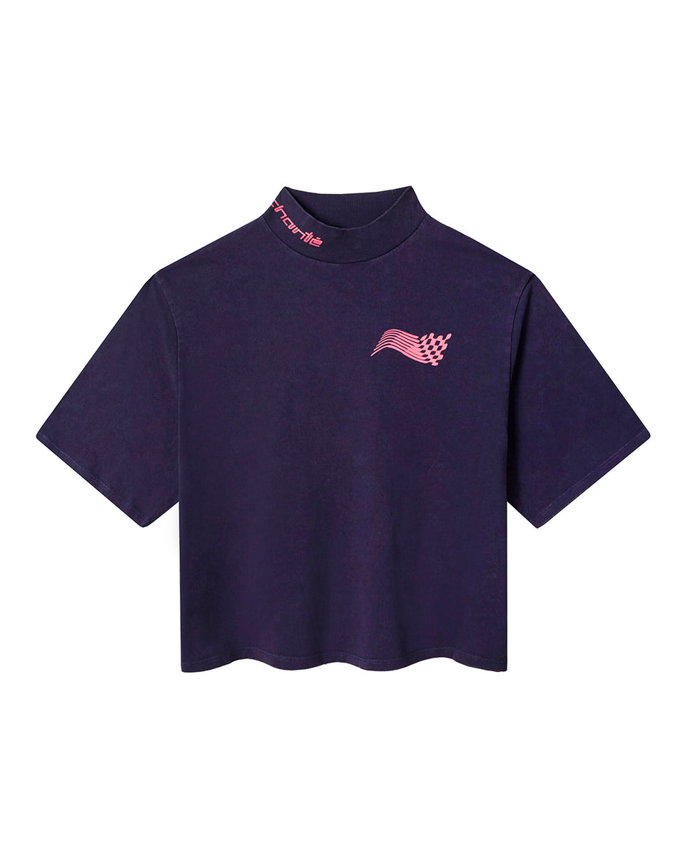 Grid Walk Mock Boxy Tee – Enchanté